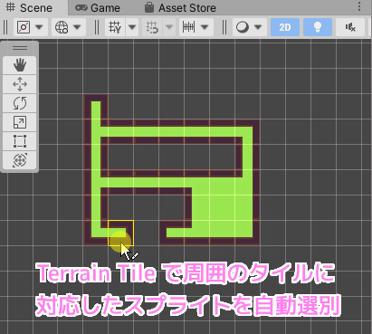 Unity 2D Tilemap Extras の Terrain Tile | Compota-Soft-Press