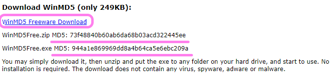 ダウンロードしたファイルが正しいか WinMD5Free で確認する手順 | Compota-Soft-Press
