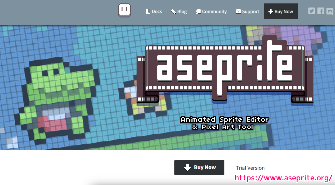 Aseprite 公式サイトの一部 20241130 | Compota-Soft-Press