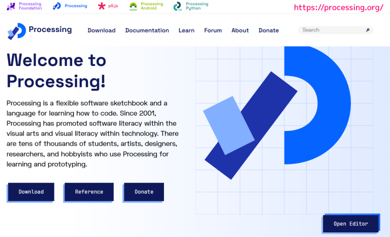 電子アート向けプログラミング Processing のダウンロードと起動 | Compota-Soft-Press